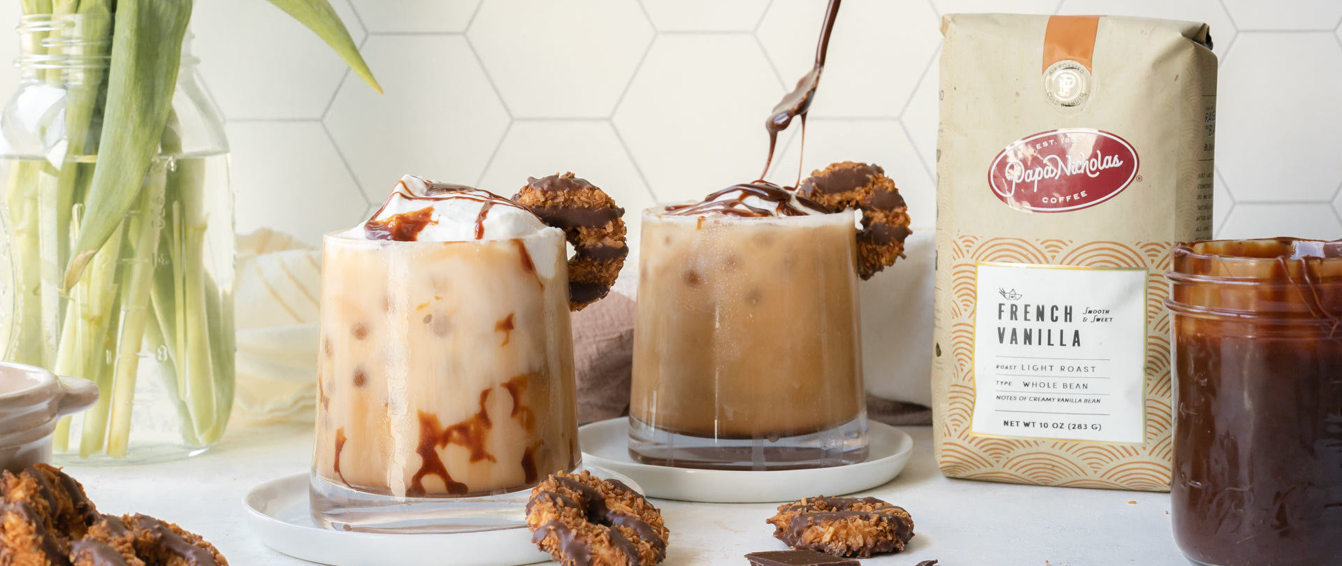 Samoa Iced Latte | PapaNicholas Coffee